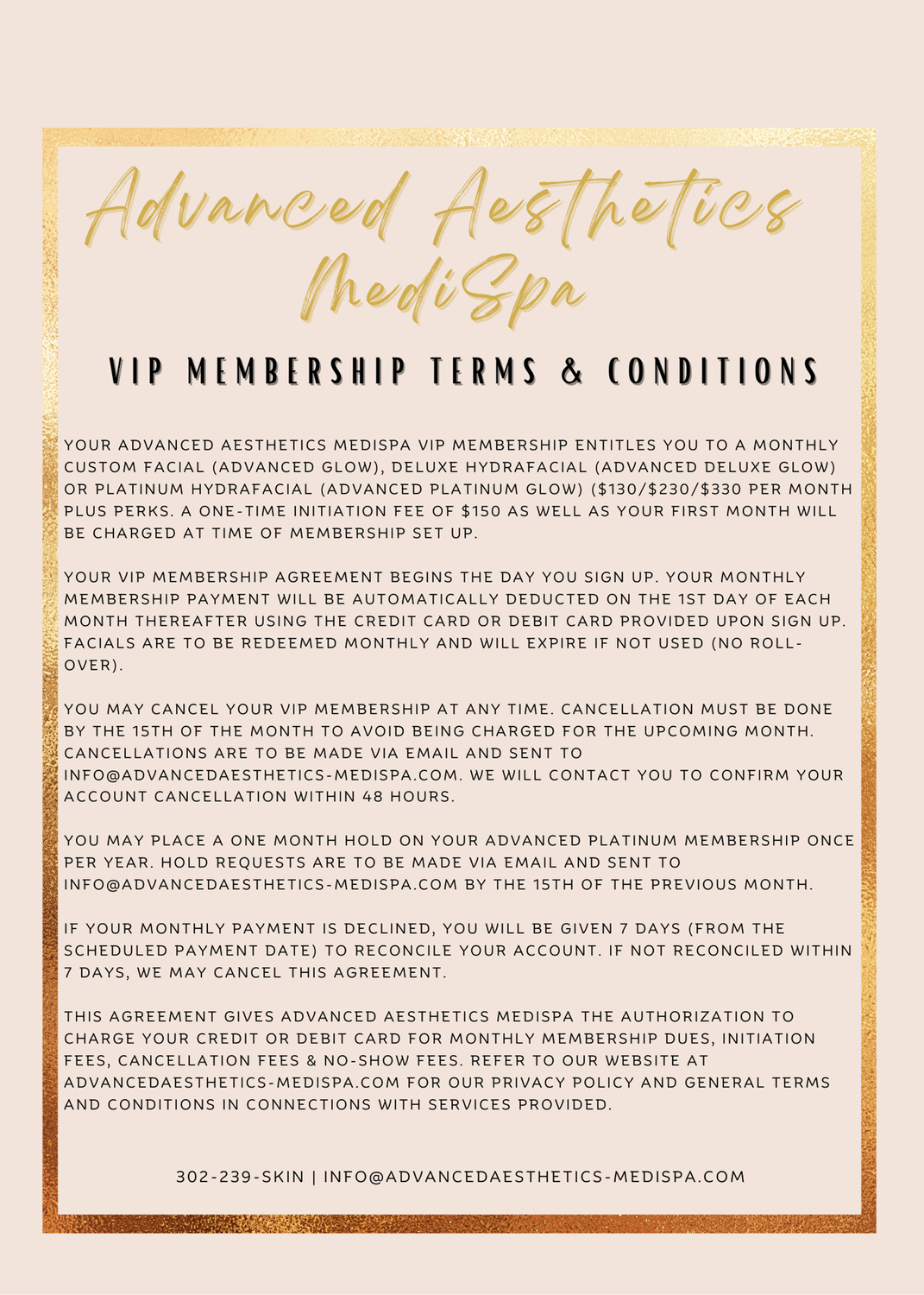 VIP Memberships - Advanced Aesthetics - Medispa